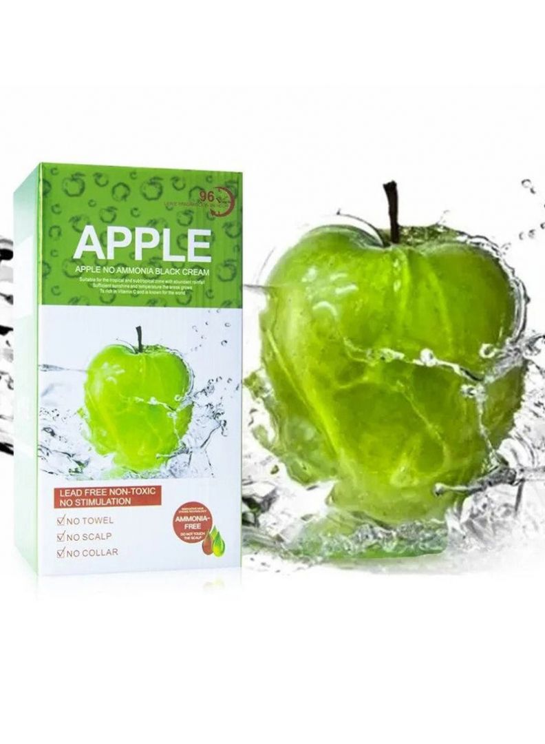 Apple Hair Color Cream 96% Chemical free Original Gray Coverage Hair D ...